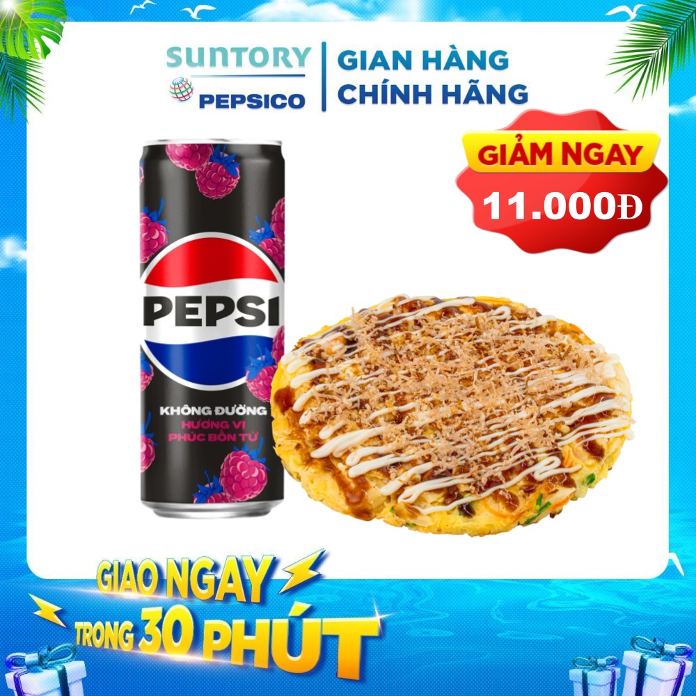 Combo Bánh Xèo Nhật Bản + Nước Pepsi Lon 320ml (Tùy chọn) - pepsi 7-Select SSV, Pepsi Giảm 22% ...